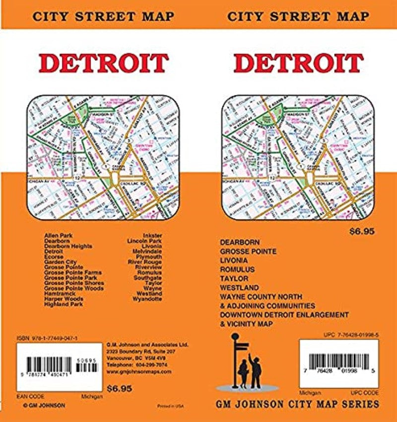 Buy map: Detroit, Michigan City Street Map – YellowMaps Map Store