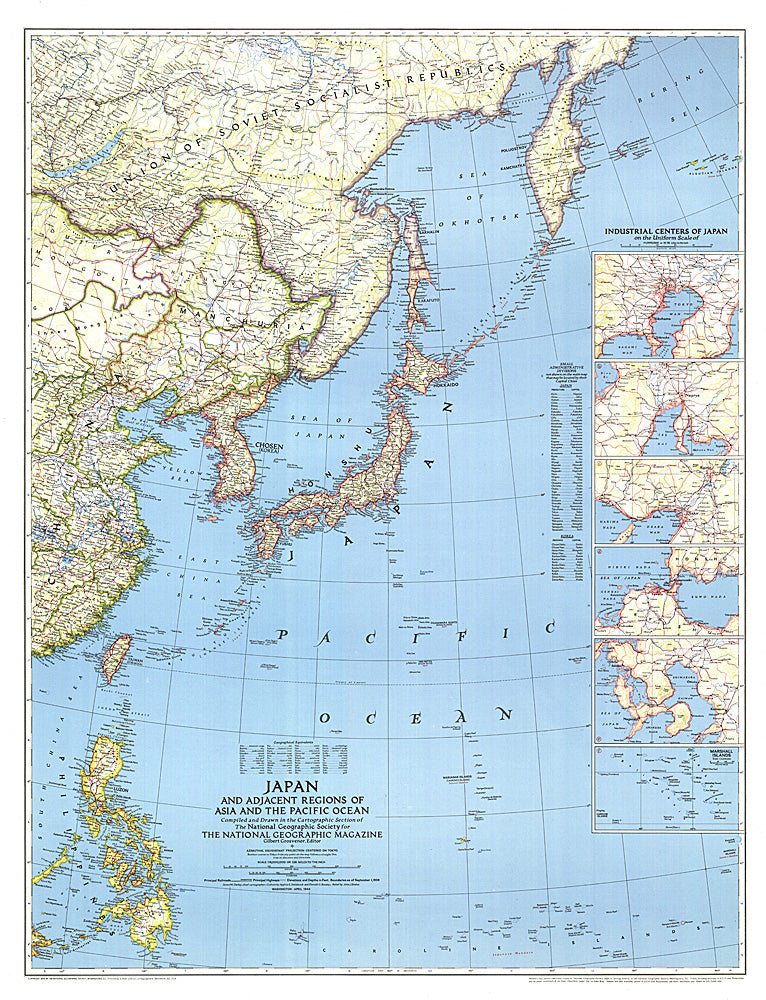 Buy map: 1944 Japan and Adjacent Regions of Asia and the Pacific Ocean ...