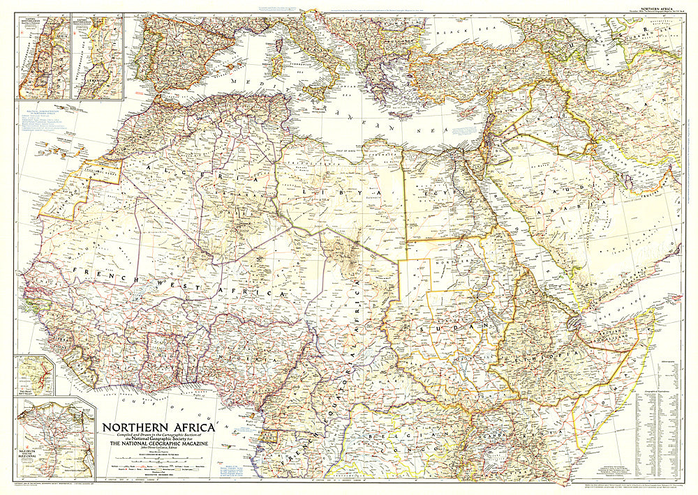 Buy map: 1954 Northern Africa Map – YellowMaps Map Store