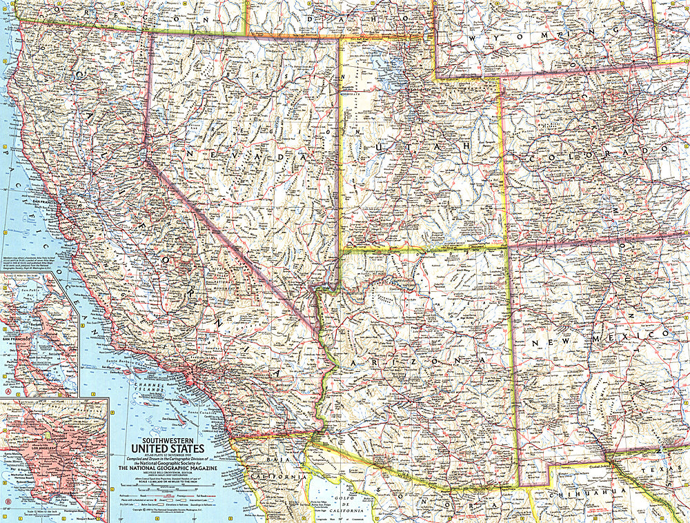 Buy map: 1959 Southwestern United States Map – YellowMaps Map Store