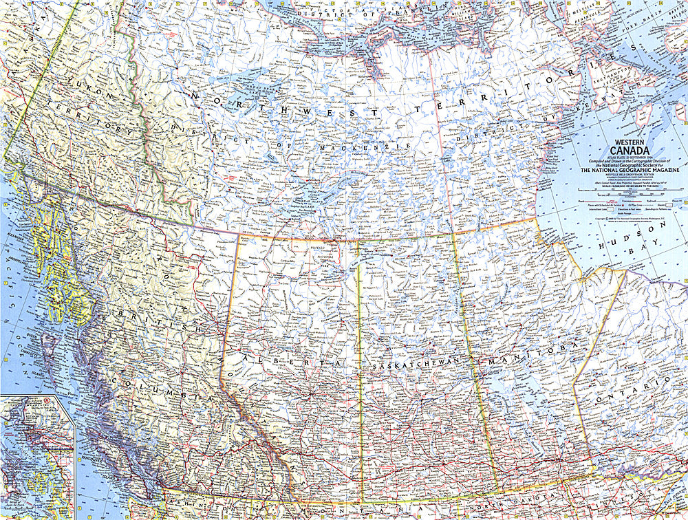 Buy map: 1966 Western Canada Map – YellowMaps Map Store