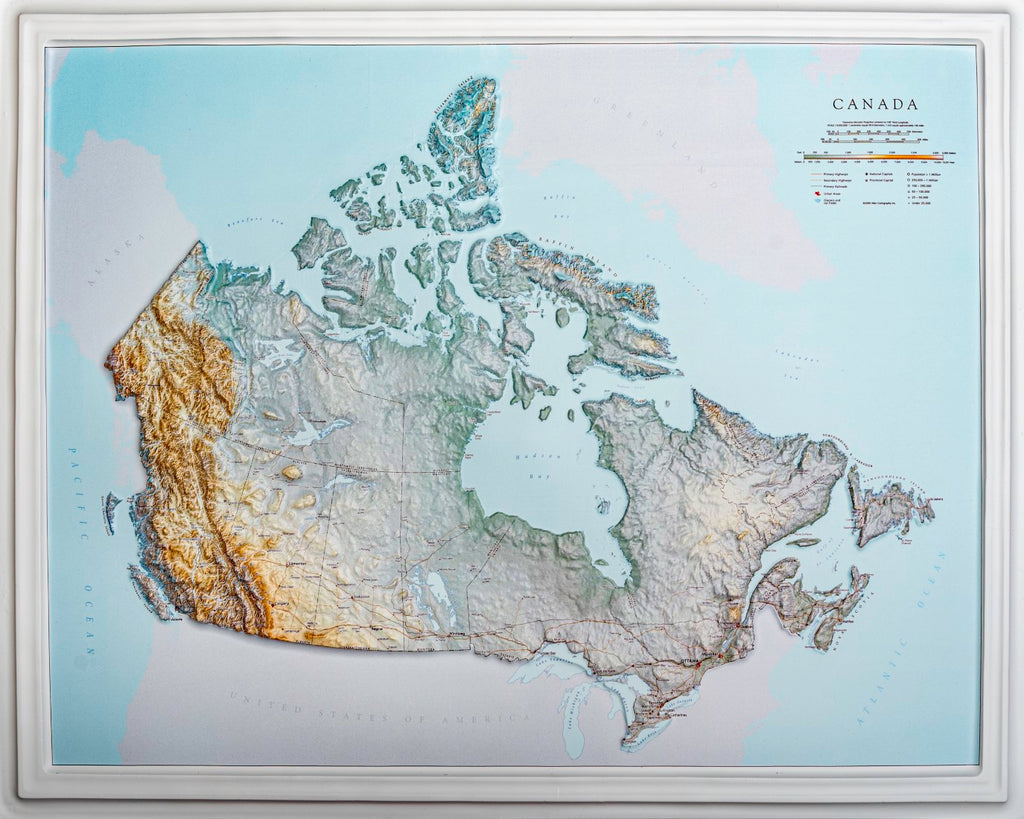 Buy map: Canada Raised Relief Map – YellowMaps Map Store
