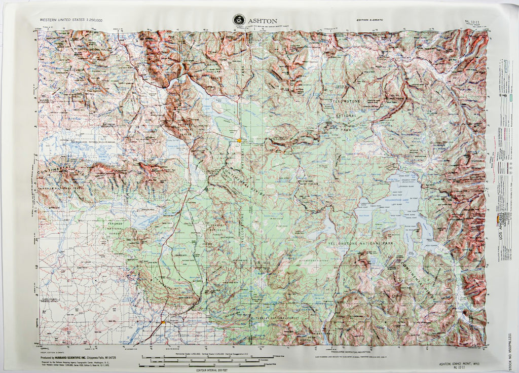 Buy map: Ashton, Idaho (NL 12-11) Raised Relief Map – YellowMaps Map Store