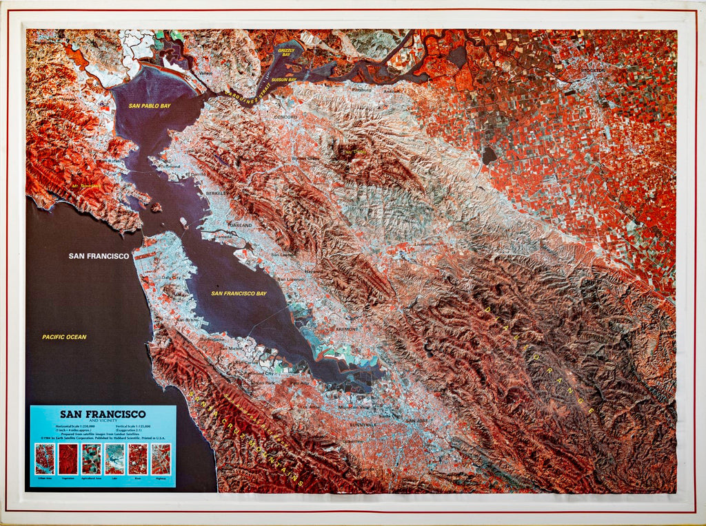 Buy map: San Francisco Bay Raised Relief Map – YellowMaps Map Store