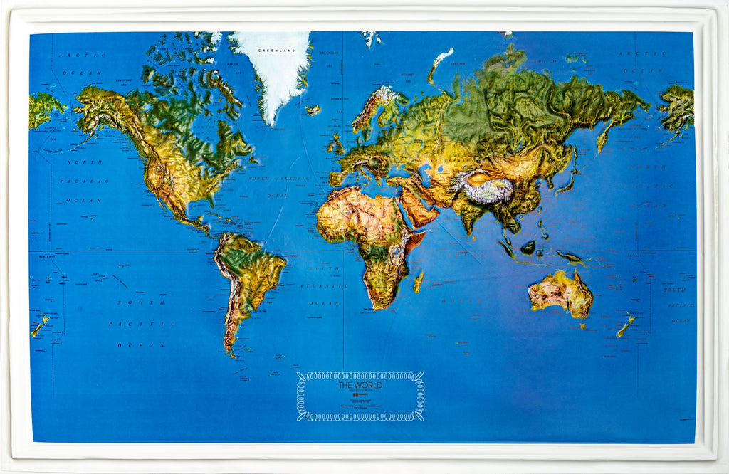 Buy map: World Natural Color Raised Relief Map – YellowMaps Map Store
