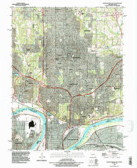 Buy topo map North Kansas City MO, 1990 – YellowMaps Map Store
