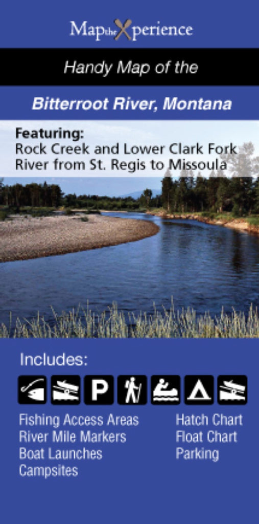 Buy map: Bitterroot River/Lower Clark Fork, Montana Fishing Map ...