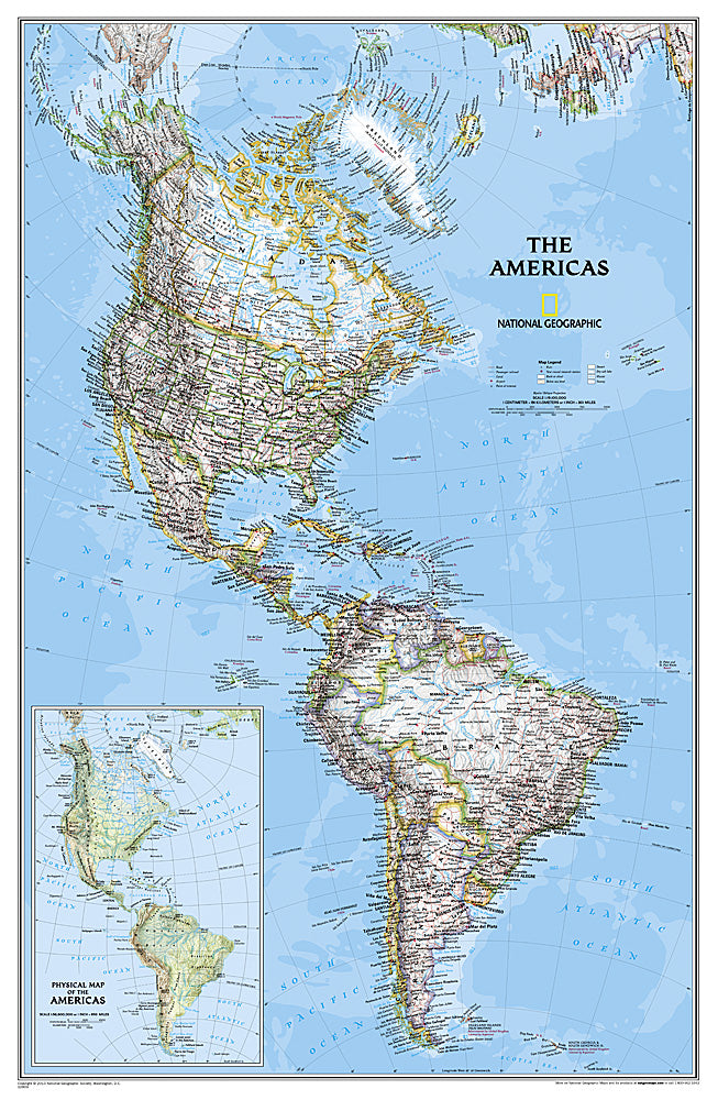 Buy map: Americas Classic, Laminated by National Geographic Maps ...