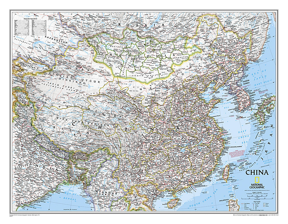 Buy map: China Classic, Laminated by National Geographic Maps ...