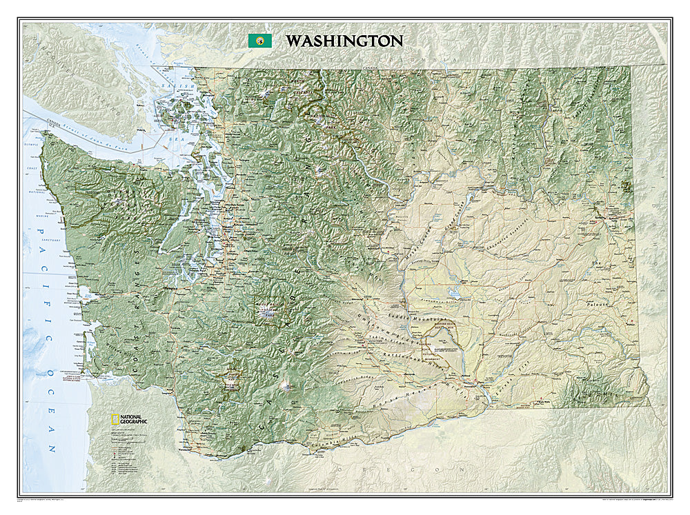 Buy map: Washington, Tubed by National Geographic Maps – YellowMaps Map ...