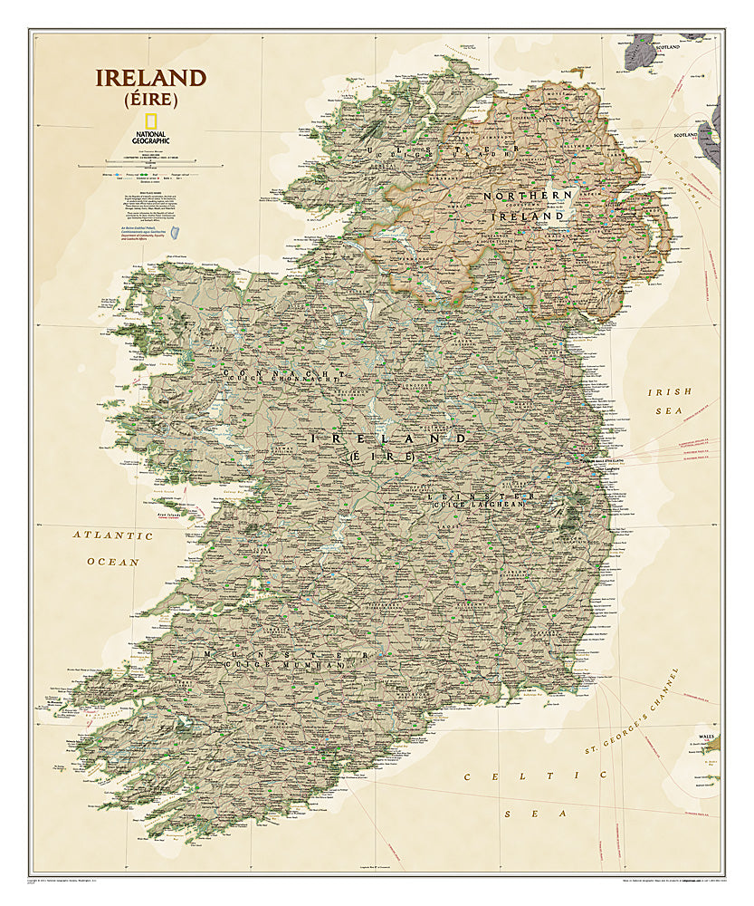 Buy map: Ireland, Executive, Tubed by National Geographic Maps ...