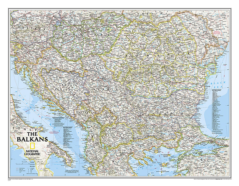 Buy map: Balkans, Classic, Tubed by National Geographic Maps ...