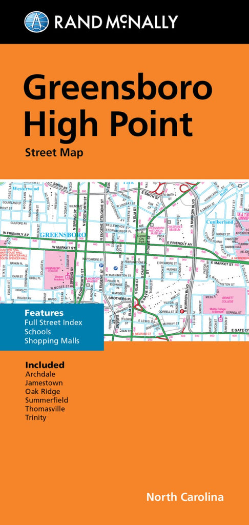 Buy map: Greensboro and High Point, Folded Street Map – YellowMaps Map ...