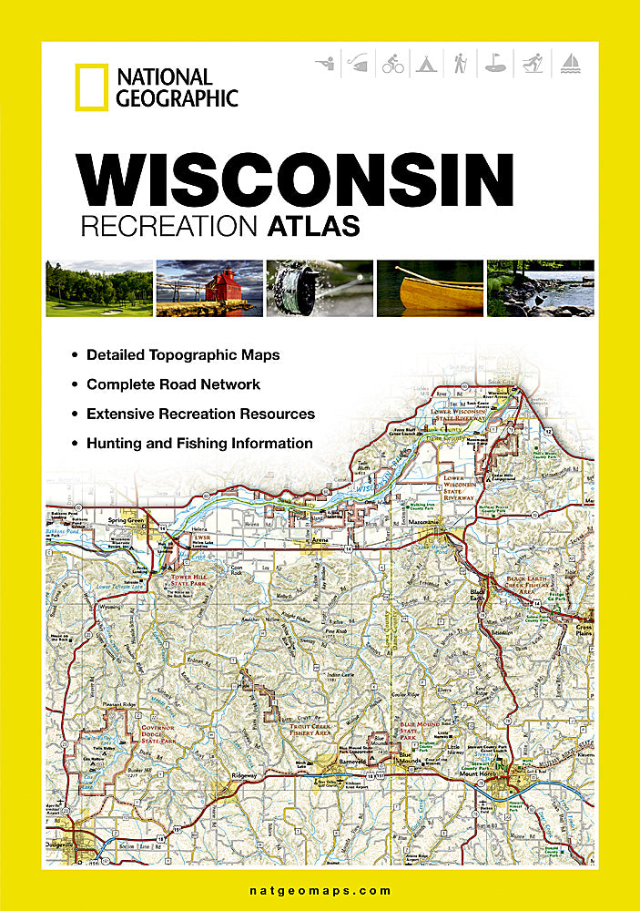 Buy map: Wisconsin Recreation Atlas by National Geographic Maps ...