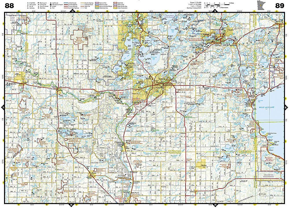 Buy map: Minnesota Recreation Atlas by National Geographic Maps ...