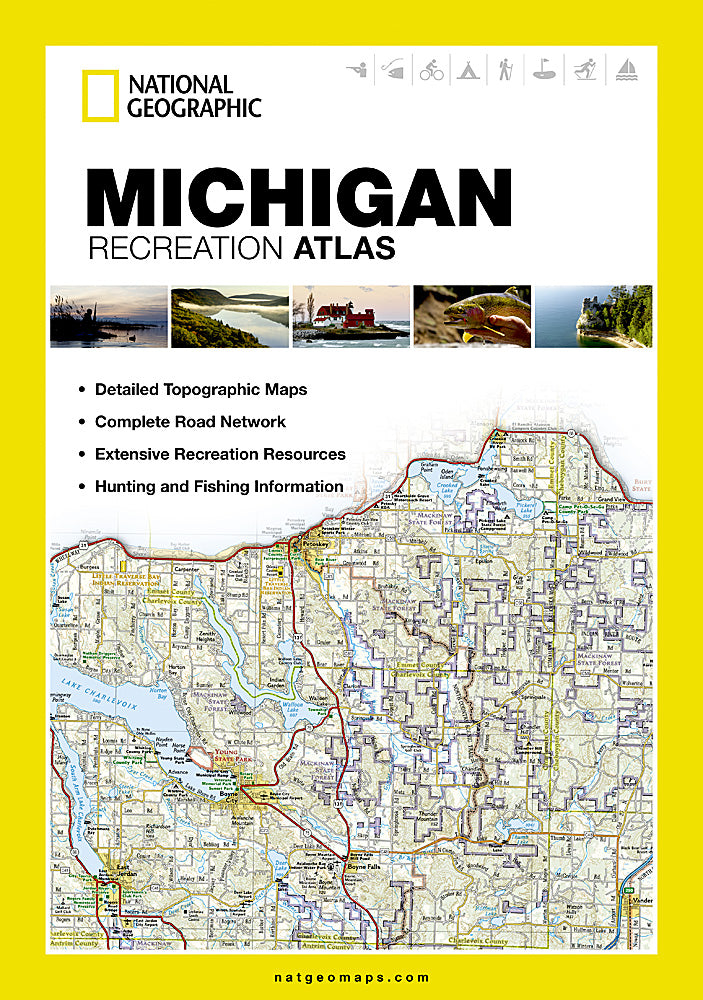 Buy map: Michigan Recreation Atlas by National Geographic Maps ...