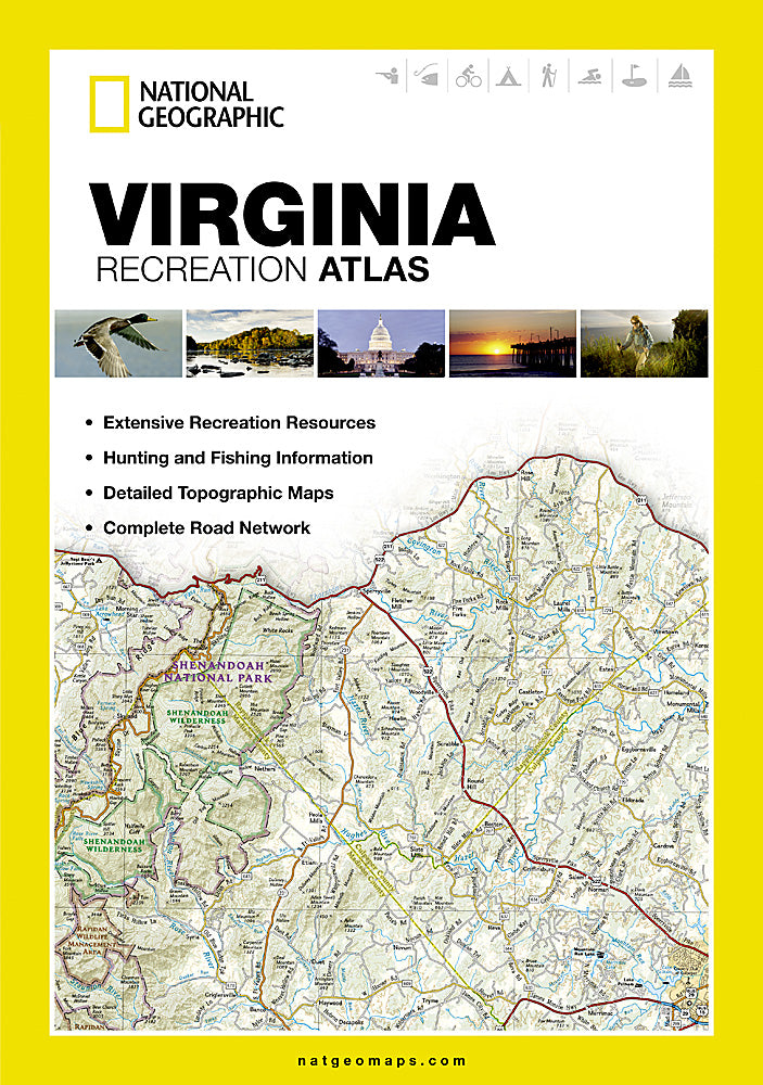 Buy map: Virginia Recreation Atlas by National Geographic Maps ...