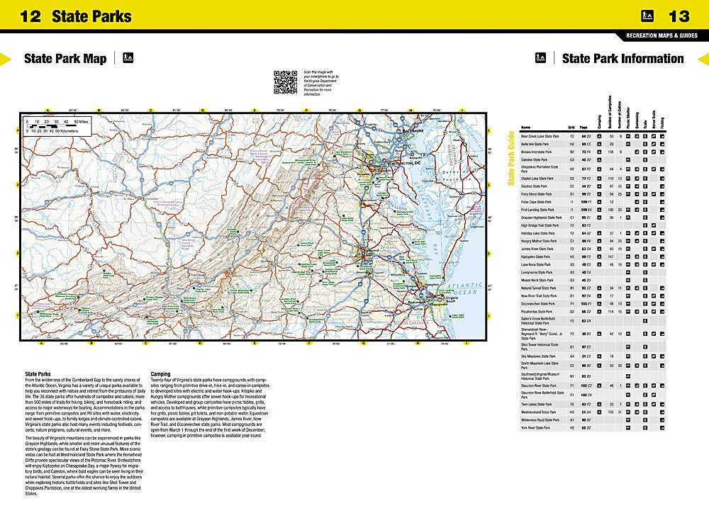 Buy map: Virginia Recreation Atlas by National Geographic Maps ...