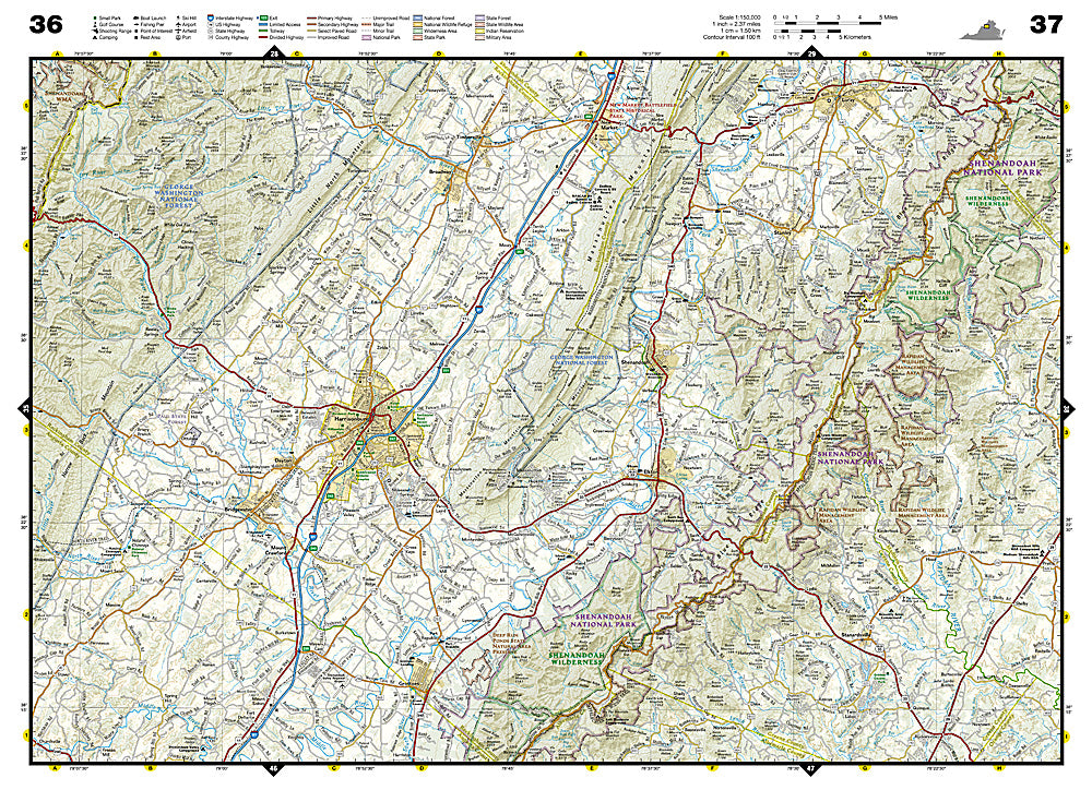 Buy map: Virginia Recreation Atlas by National Geographic Maps ...