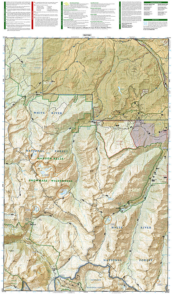 Buy map: Maroon Bells, Redstone and Marble, Colorado, Map 128 by ...