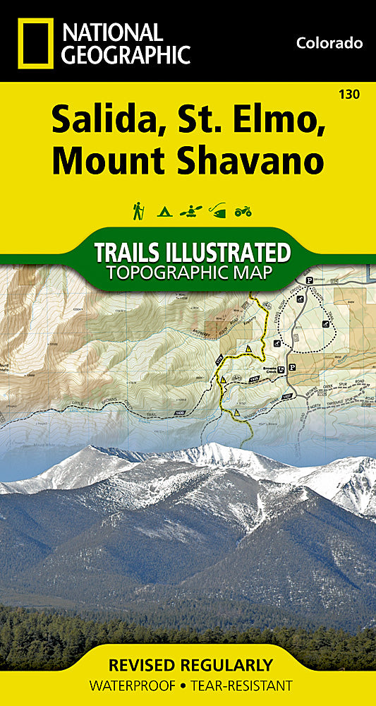 Buy map: Salida, St. Elmo and Mount Shavano, Colorado, Map 130 by ...