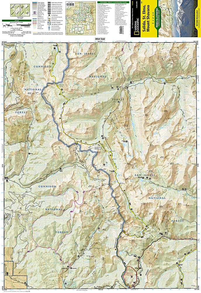 Buy map: Salida, St. Elmo and Mount Shavano, Colorado, Map 130 by ...