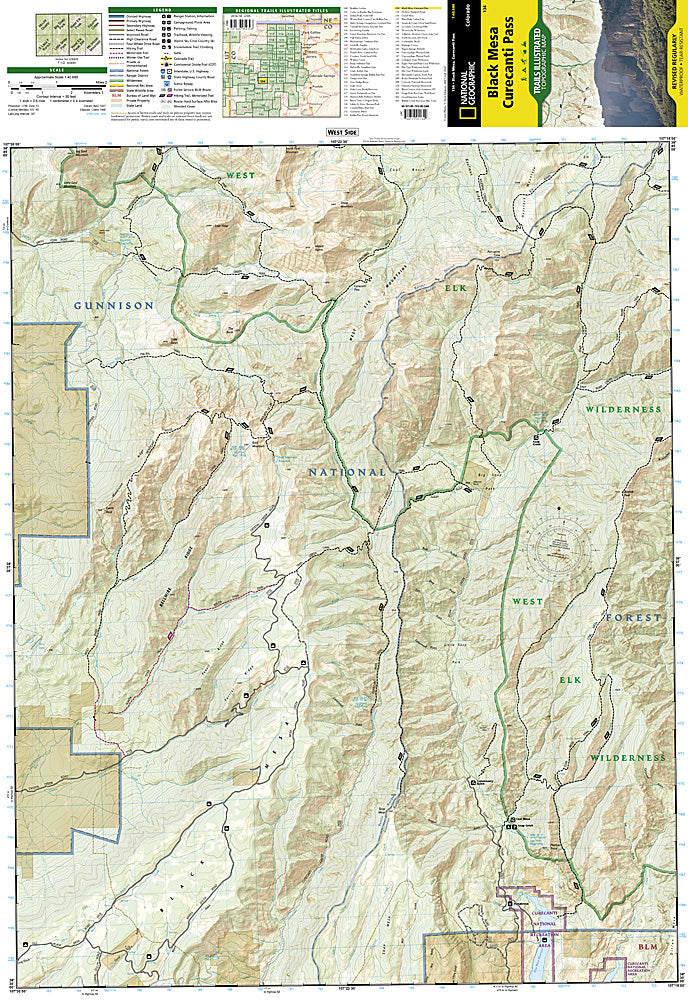 Buy map: Black Mesa and Curecanti Pass, Colorado, Map 134 by National ...