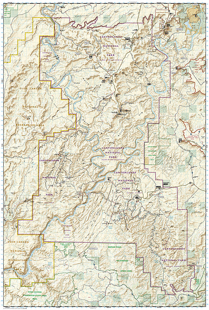 Buy map: Canyonlands National Park, Utah, Map 210 by National ...
