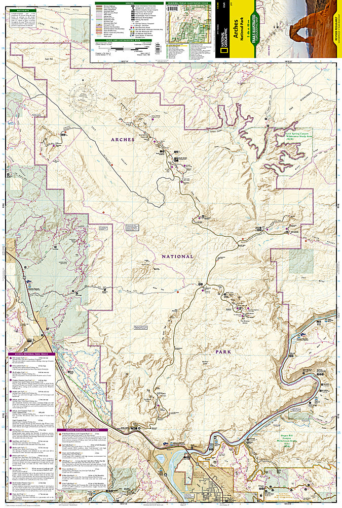 Buy map: Arches National Park, Map 211 by National Geographic Maps ...