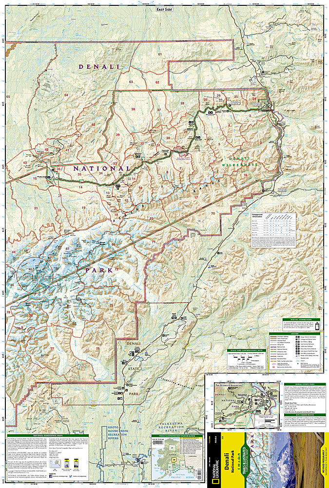Buy map: Denali National Park, Map 222 by National Geographic Maps ...