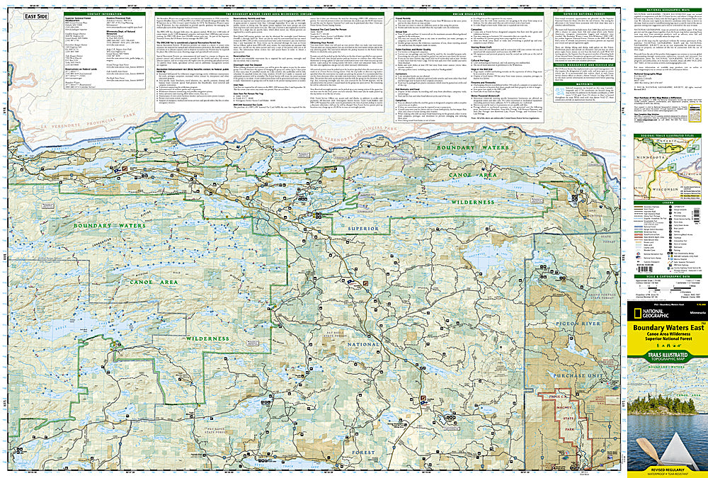 Buy map: Boundary Waters Canoe Area Wilderness, East, MN, Map 752 by ...