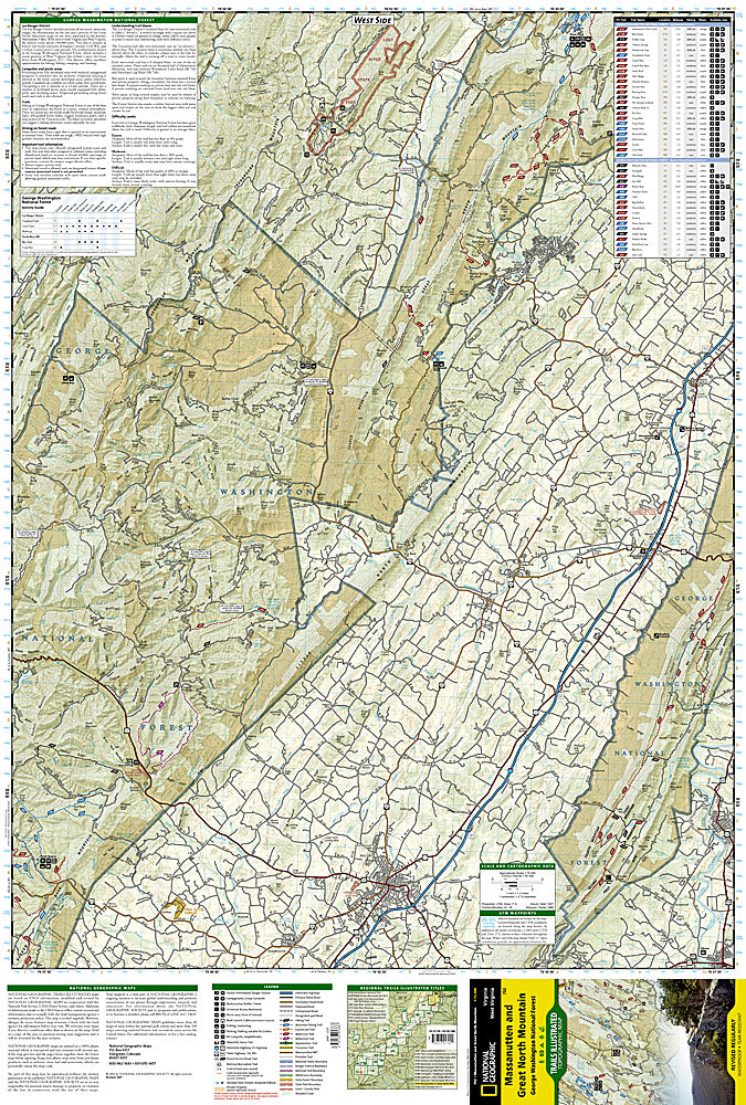 Buy map: Massanutten and Great Northern Mountains, Virginia by ...