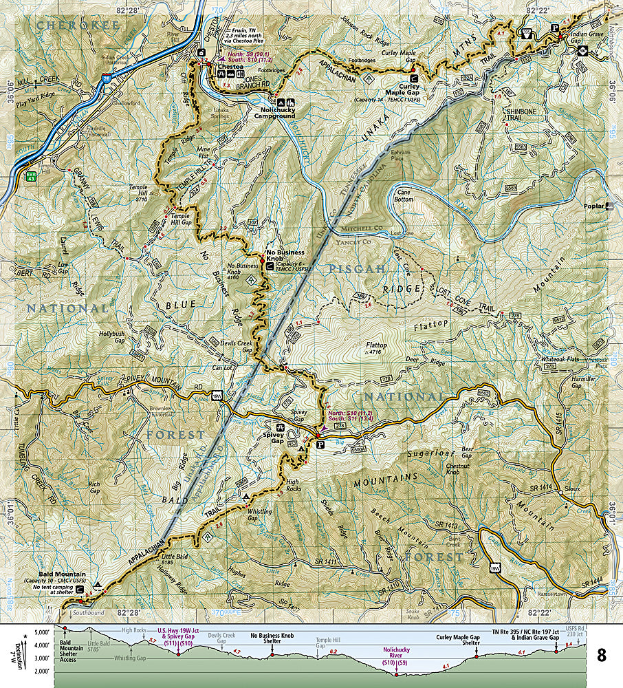 Buy map: Appalachian Trail Topographic Map Guide, Davenport Gap to ...