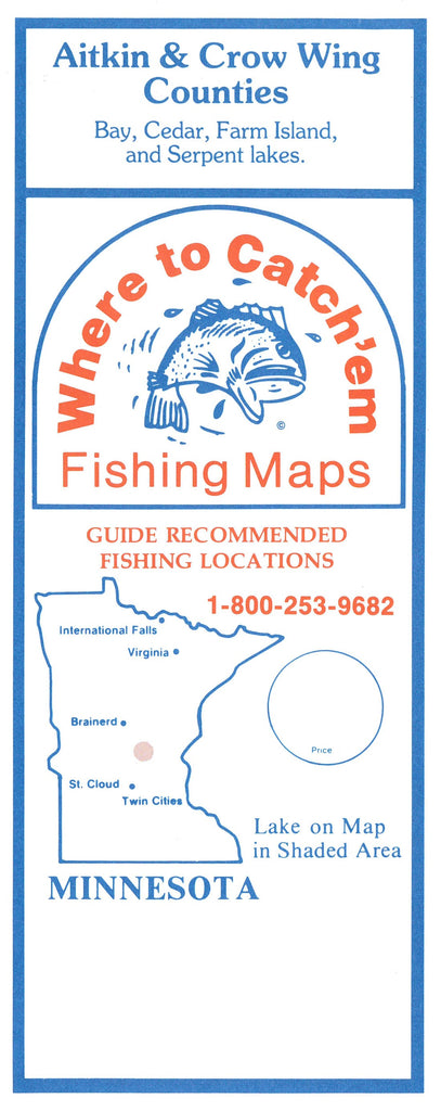 Buy map: MN: Bay, Cedar, Farm Island, and Serpent Lakes Fishing Map ...