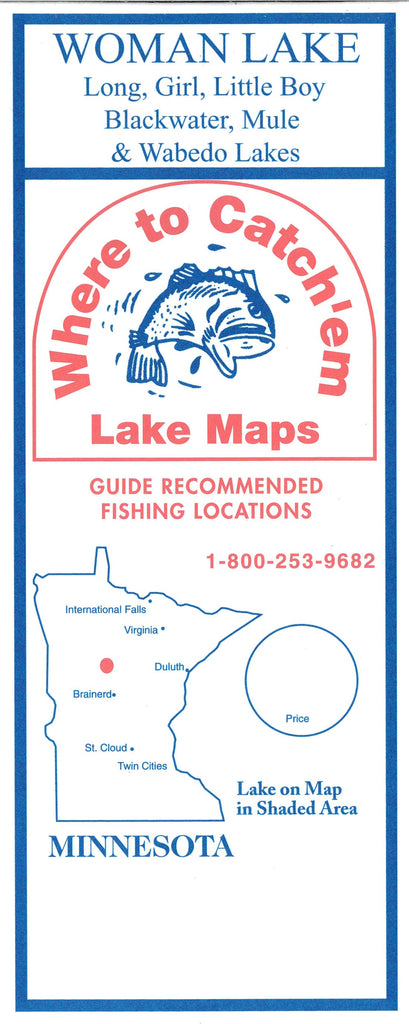 Buy map: WOMAN LAKE Fishing Map – YellowMaps Map Store