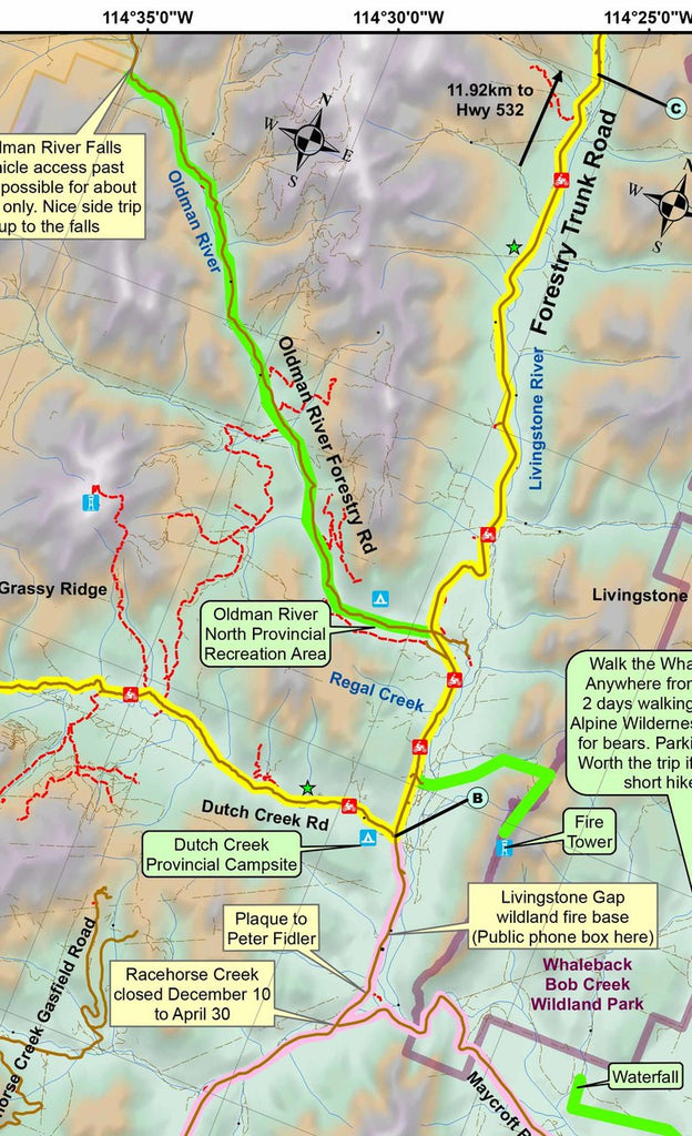Buy Alberta British Columbia Backroads set of 18 maps – YellowMaps Map ...