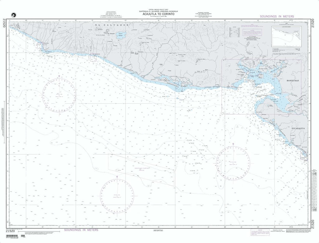 Buy map: Acajutla To Corinto (NGA-21520-1) by National – YellowMaps Map ...