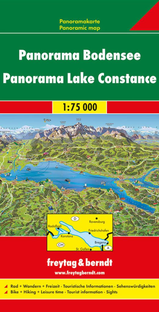 Buy map: Lake Constance/Bodensee, Panoramic Map – YellowMaps Map Store