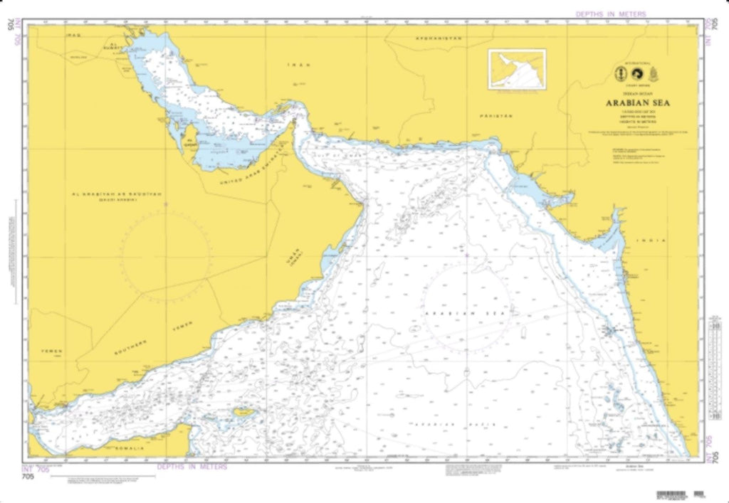 Buy map: Arabian Sea (Omega) (NGA-705-3) by National – YellowMaps Map Store