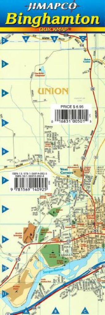 Buy map: Binghamton, New York, Quickmap by Jimapco – YellowMaps Map Store