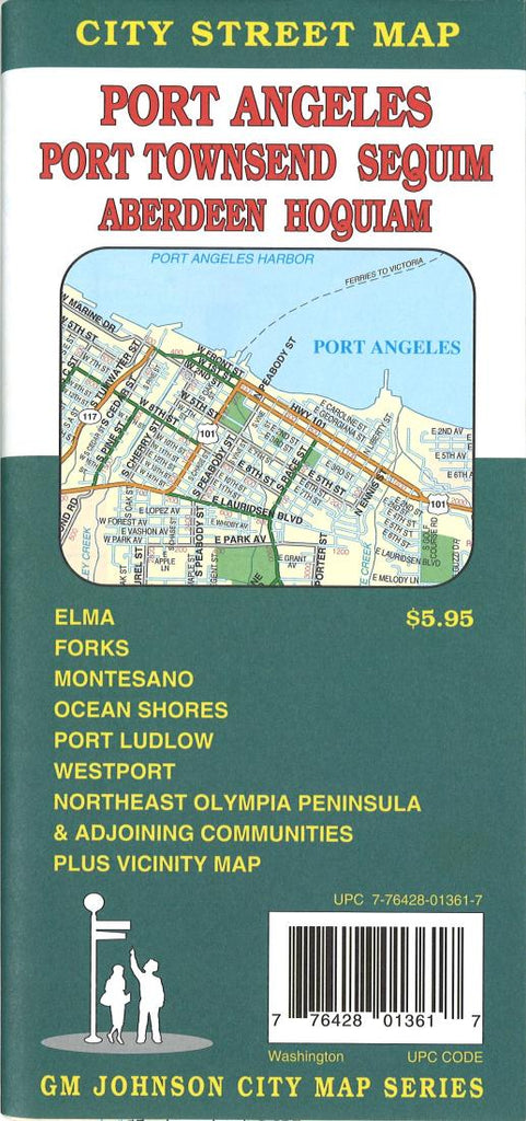 Buy map: Port Angeles, Port Townsend, Sequim, Aberdeen and Hoquiam ...