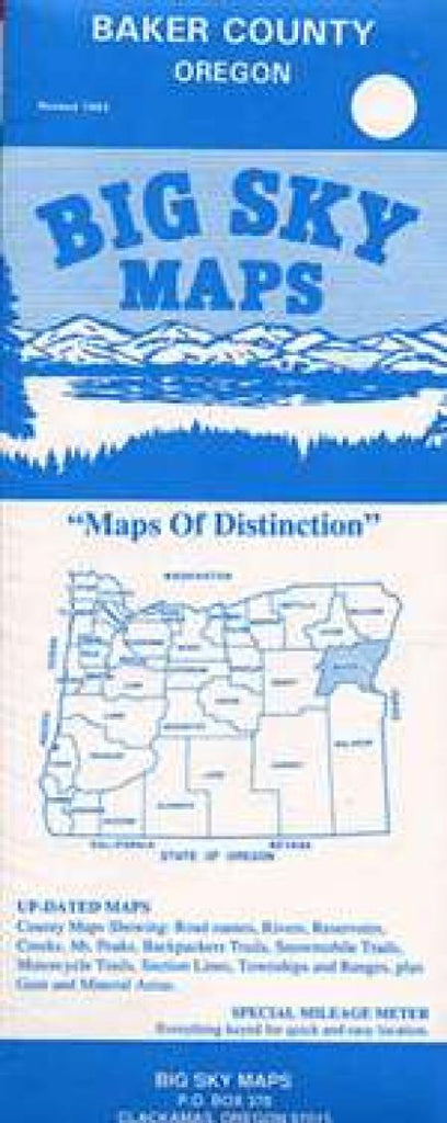 Buy map: Baker County, Oregon by Big Sky Maps – YellowMaps Map Store