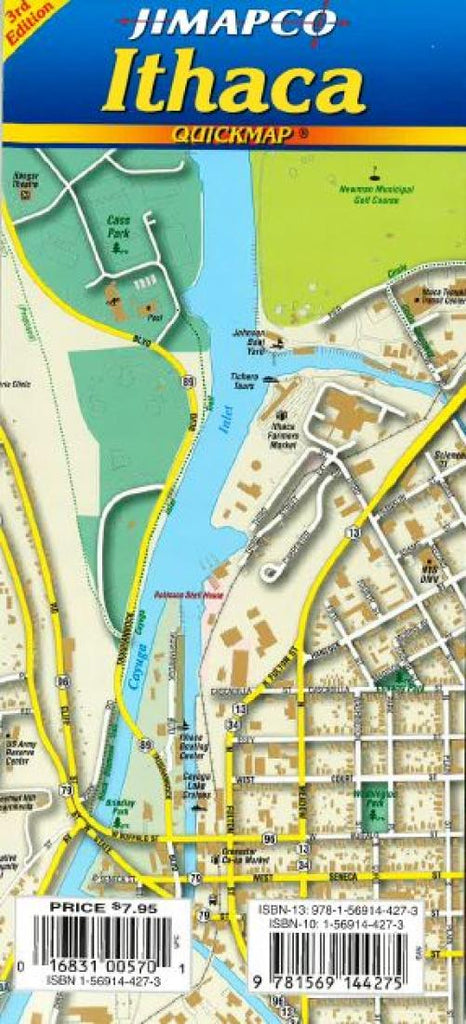 Buy map: Ithaca, New York, Quickmap by Jimapco – YellowMaps Map Store