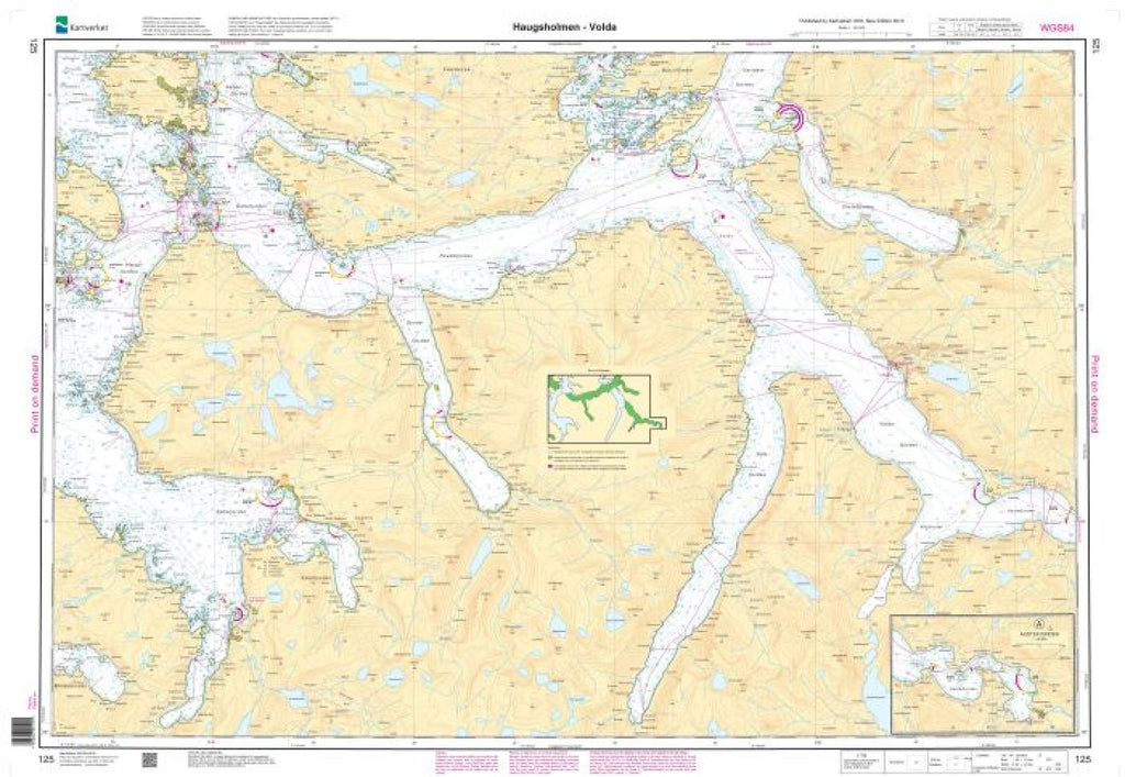 Buy map: HAUGSHOLMEN - VOLDA (125) by Kartverket – YellowMaps Map Store