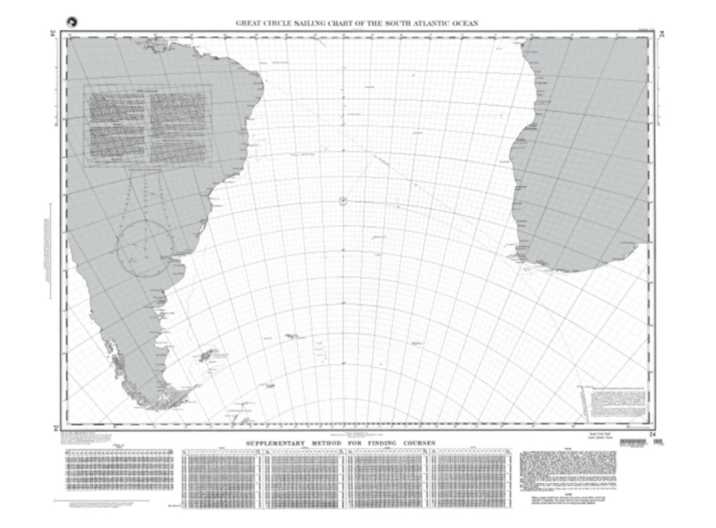 Buy map: Great Circle Sailing Chart Of The South Atlantic Ocean ...