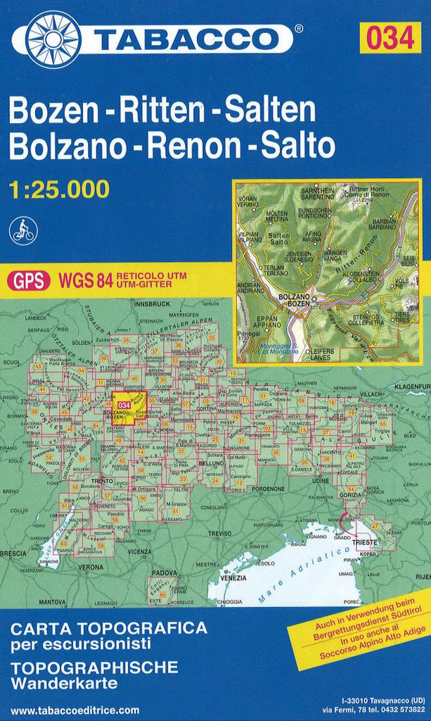 Buy map: Bolzano and Renon Topographic Hiking Map – YellowMaps Map Store