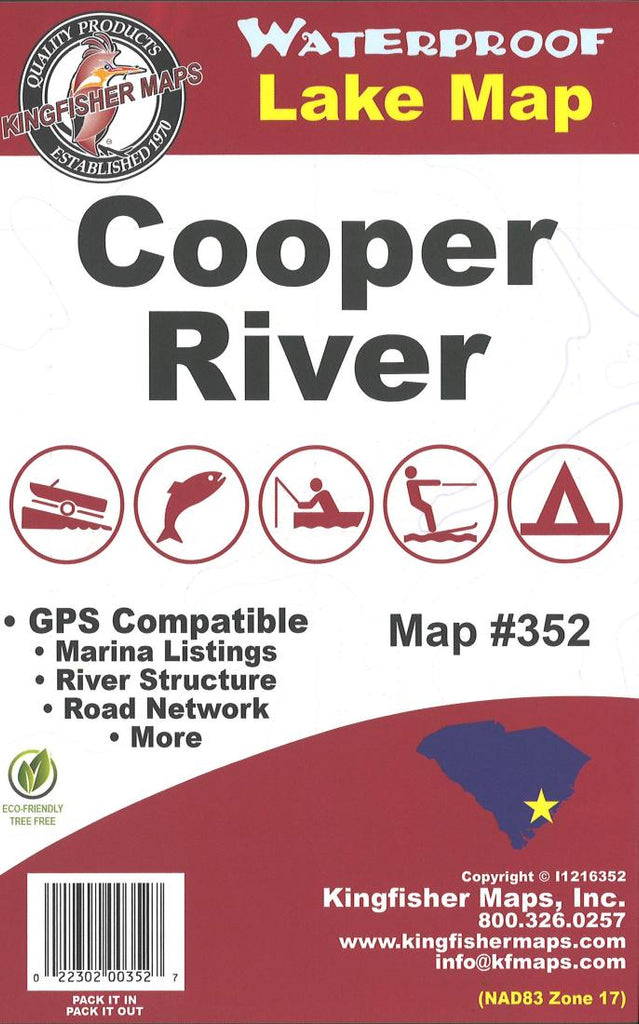 Buy map: Cooper River, SC Fishing Map – YellowMaps Map Store