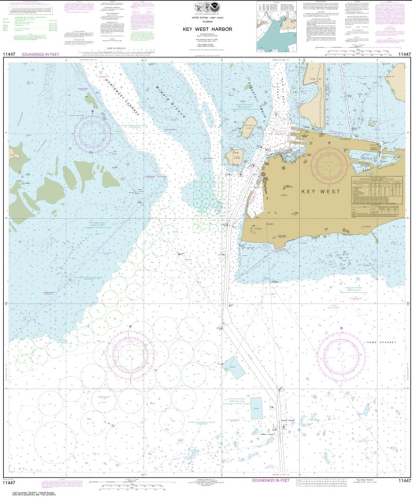 Buy map: Key West Harbor (11447-38) by NOAA – YellowMaps Map Store