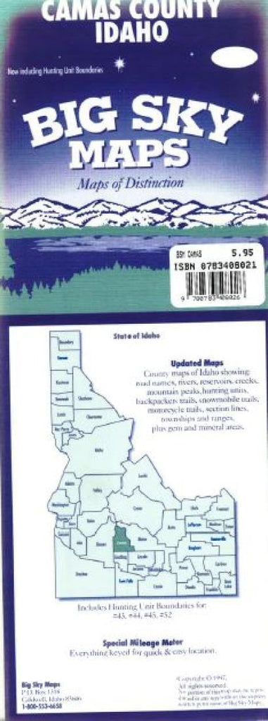 Buy map: Camas County, Idaho by Big Sky Maps – YellowMaps Map Store