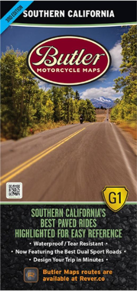 Buy map: Southern California G1 Map by Butler Motorcycle Maps ...